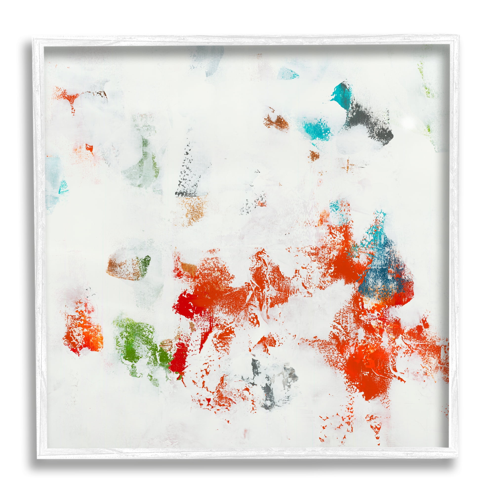 Modern Red Green Blue Paint Pop Abstraction Abstract Framed Art Print ...