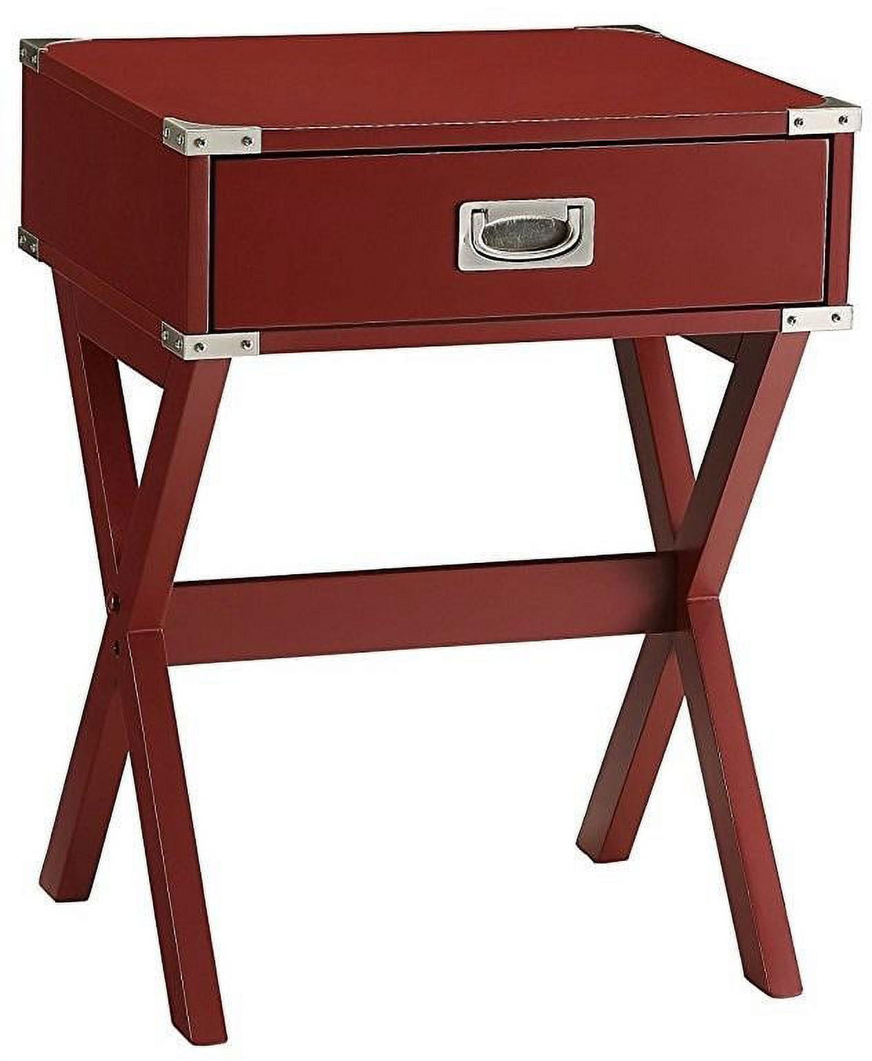 Modern Red X-Shape Wooden Storage End Table - Walmart.com