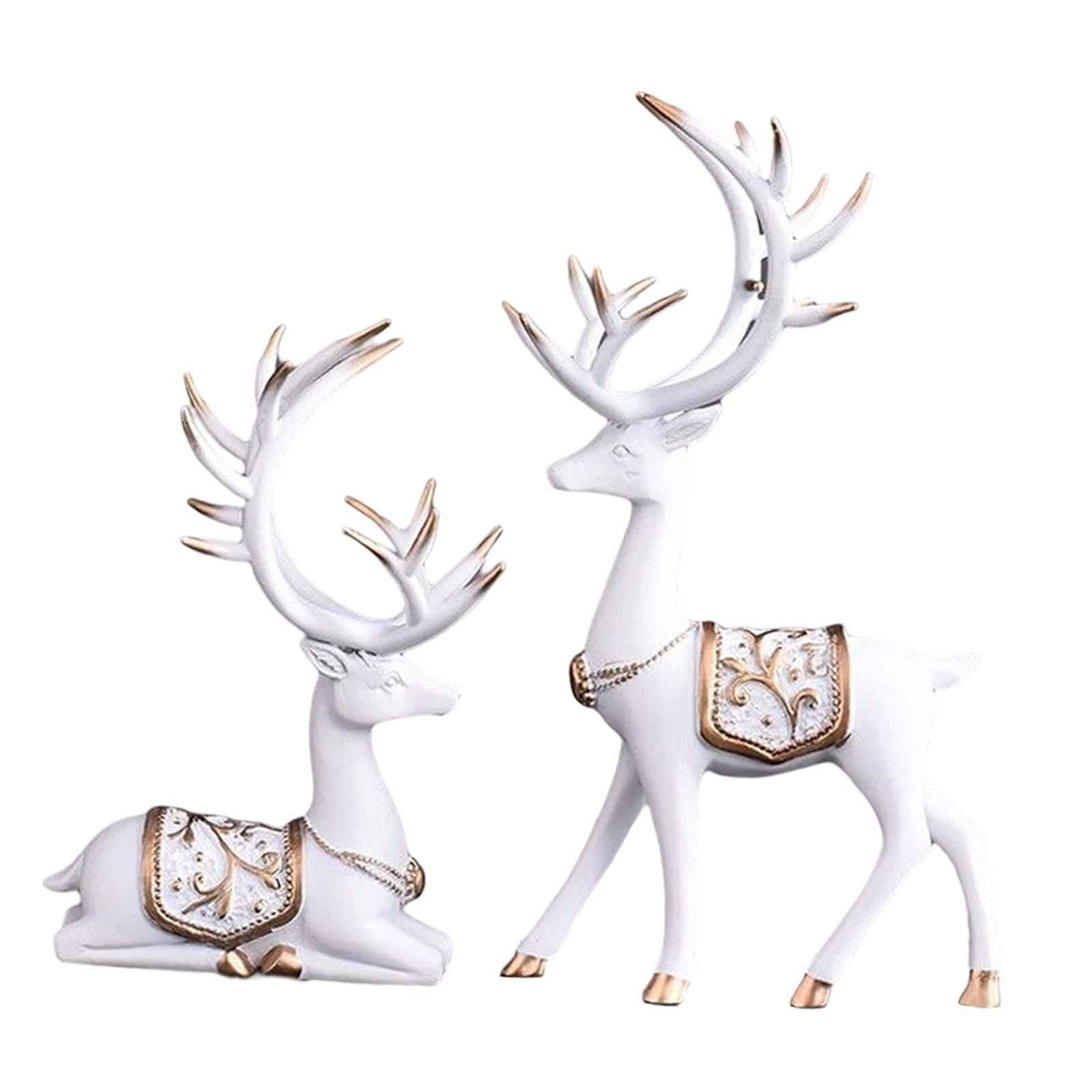 Modern Reindeer Statue, Deer Figurine Creative Decorative Collectable ...