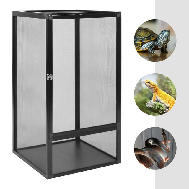 Modern Reptile Pet Feeding Enclosure Black Reptile Pet Feeding Net Box ...