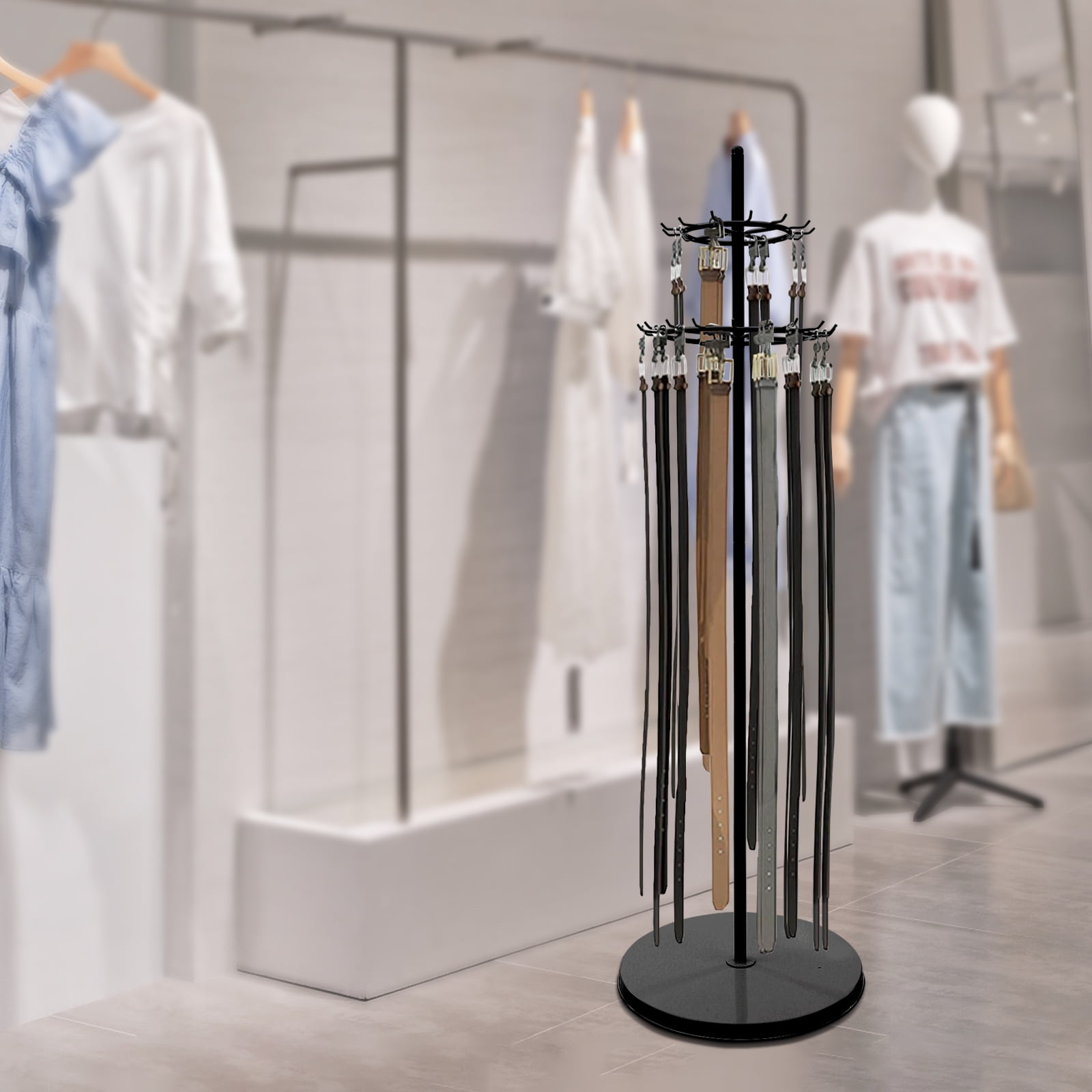 Modern Retail Counter Display Rack, Adjustable Two-Tier Belt Display ...