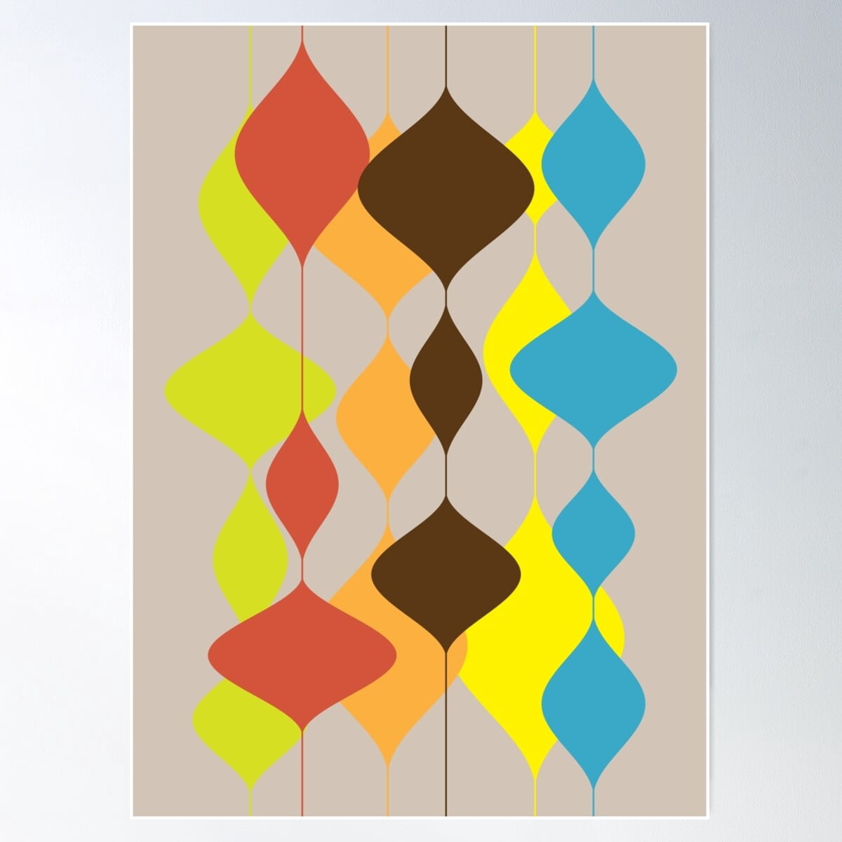 Modern Retro #4 Poster Wall Art, Modern Wall Decor For Living Room ...