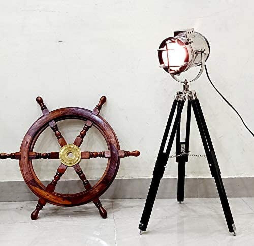 Modern Retro Focus Floor Lamp Searchlight Art Decor Tripod Chrome ...