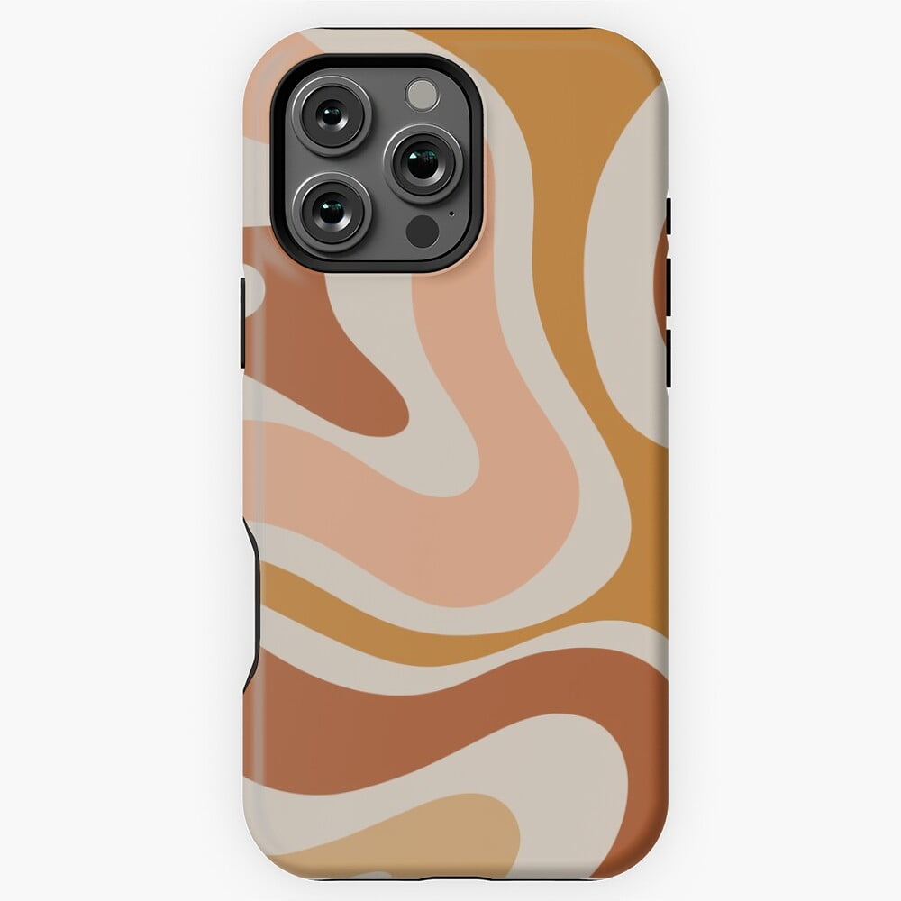 Modern Retro Liquid Swirl Terracotta Earth Tones Fun iPhone Case 17 to ...