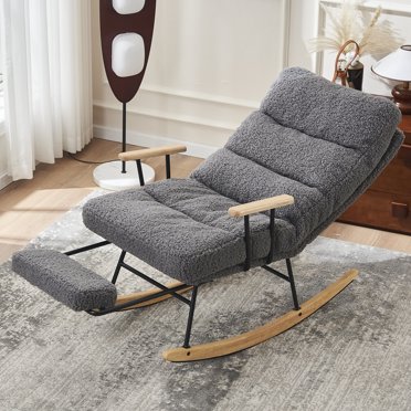 UBesGoo Modern Rocking Accent Chair, Comfy Tufted Armchair, Sturdy Legs ...