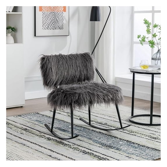 Modern Rocking Chair, Modern Light Chair Upholstered Glider Rocker ...