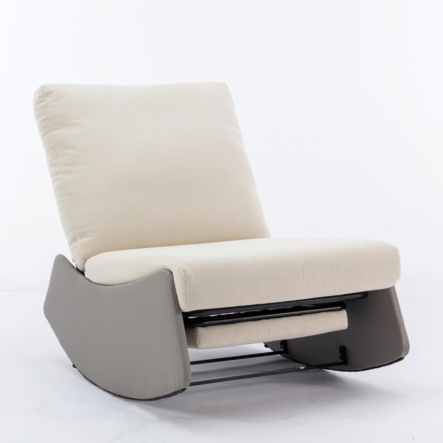 Modern Rocking Chair Recliner, Comfy Rocker Nursery Chair with Footrest ...