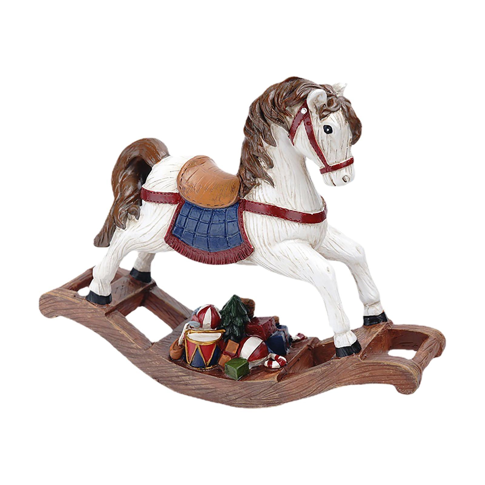 Modern Rocking Horse Doll Figurine, Art Desktop Collection Resin Craft ...