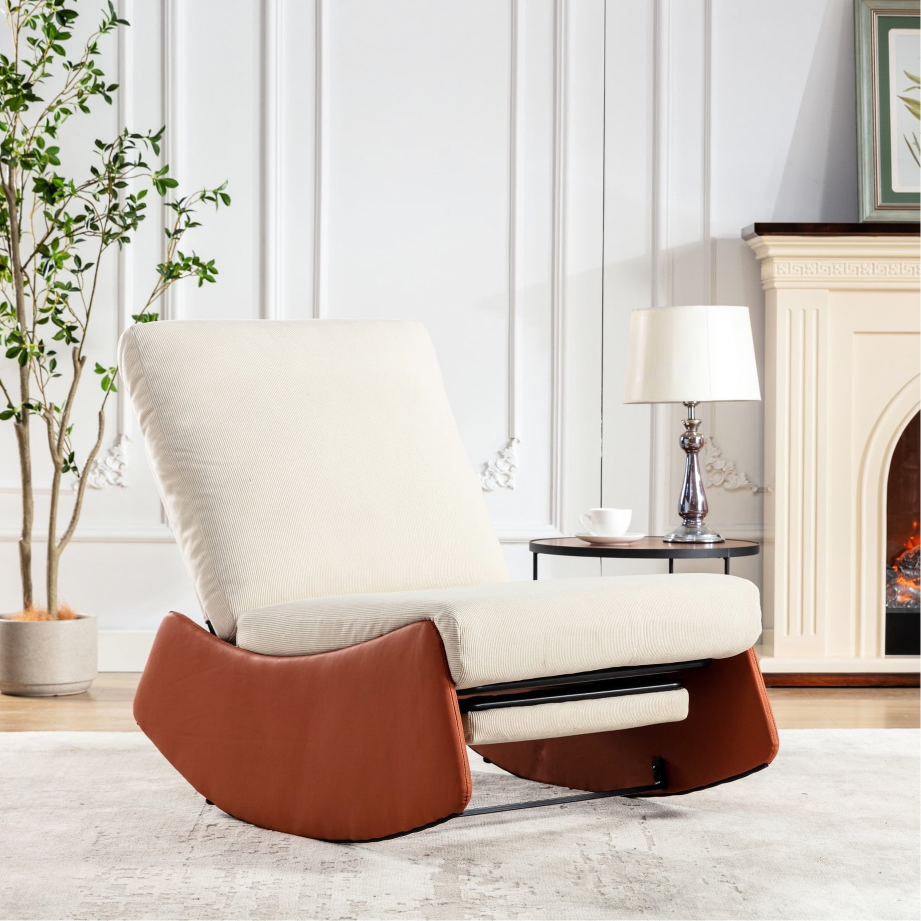 Modern Rocking Lounge Chair | Relaxing with Soft Padded Back and Leg ...