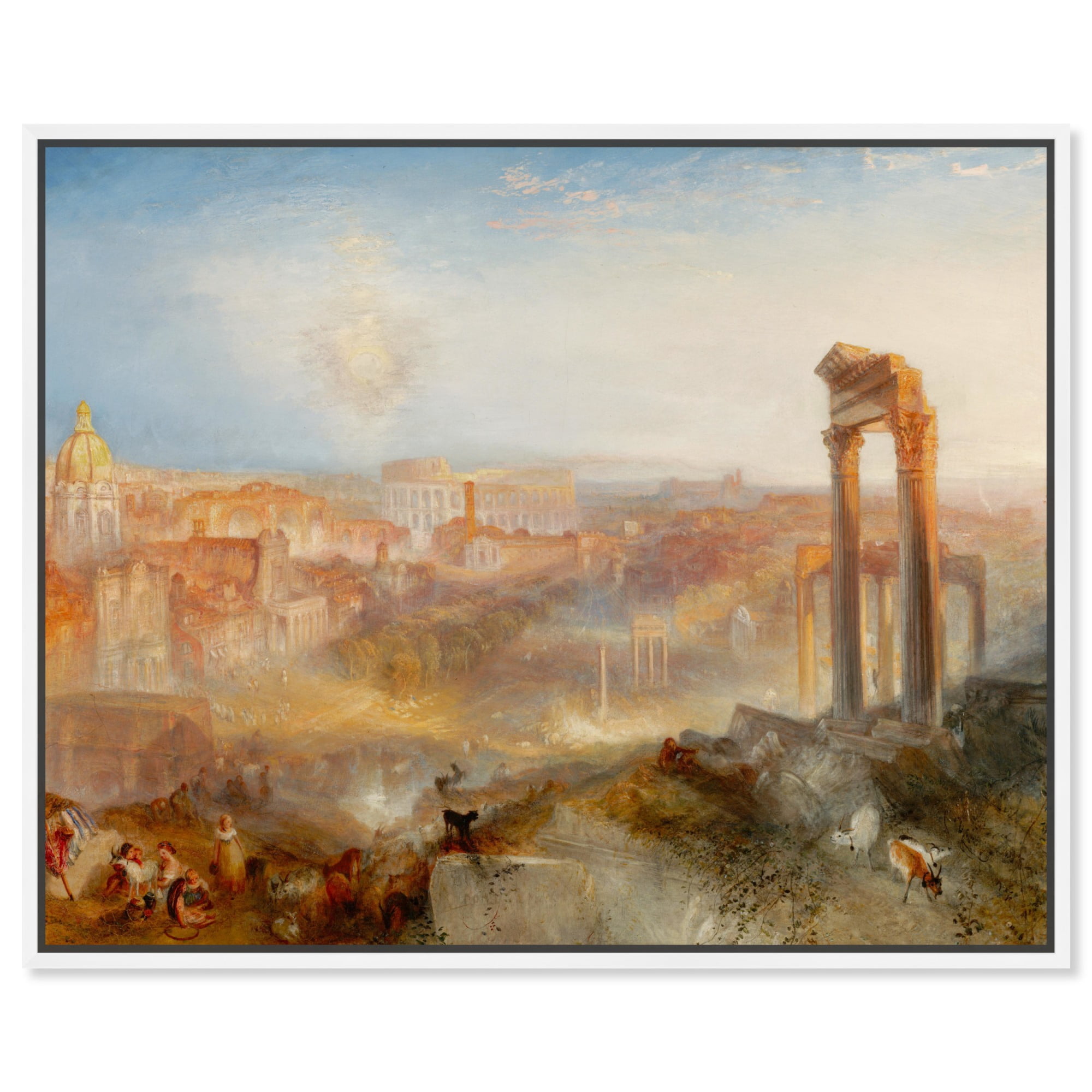 Modern Rome Campo Vaccino Canvas Classic Vintage Wall Art by Art Remedy ...