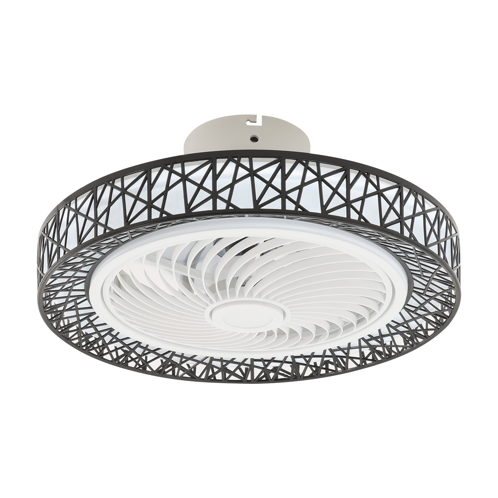 Modern Room Ceiling Fan Light, 18.5" 5 Fan Blades Round Ceiling Fan ...