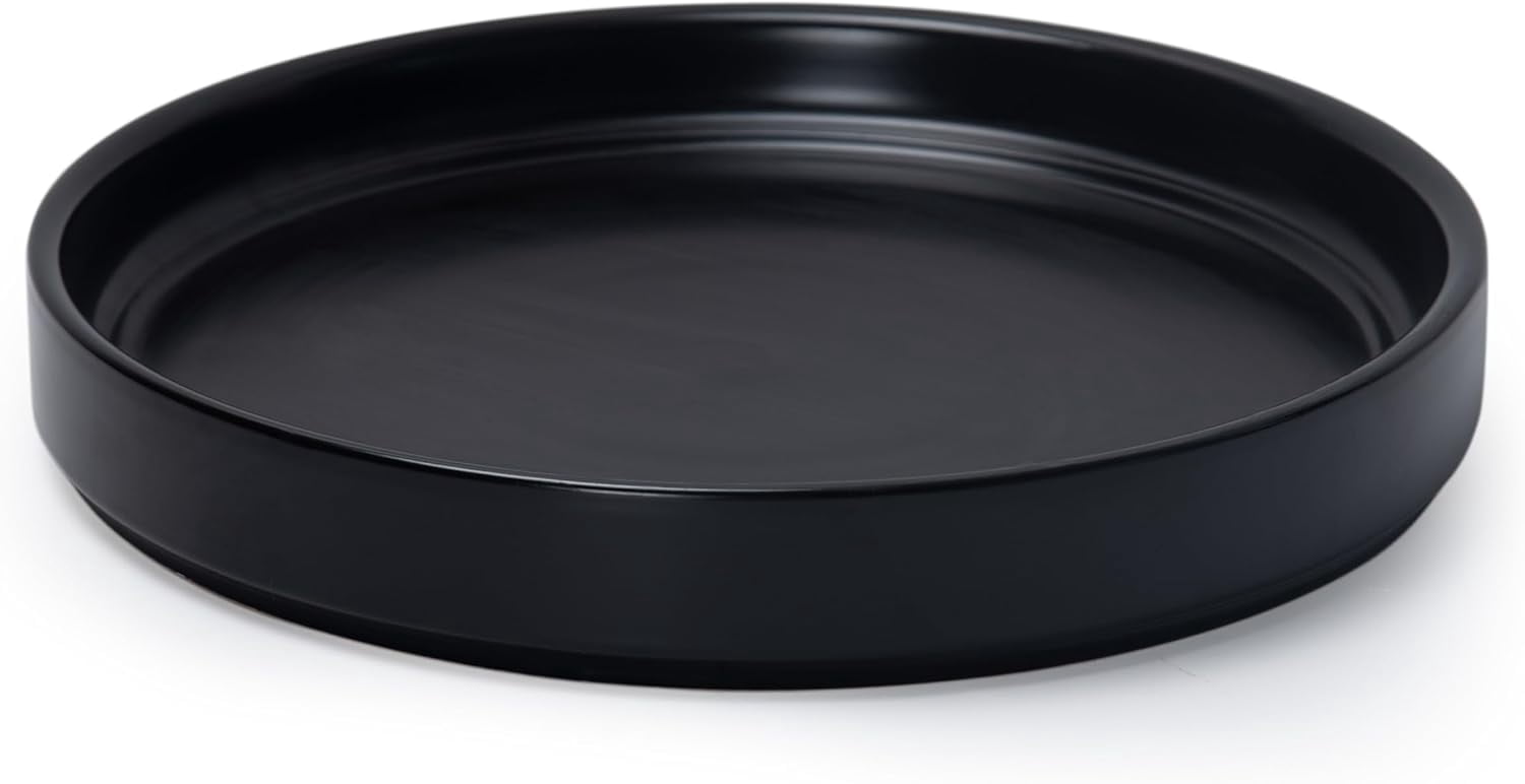 Modern Round 12 Inch Ceramic Plant Pot Saucer, Planter Pot Drainage ...