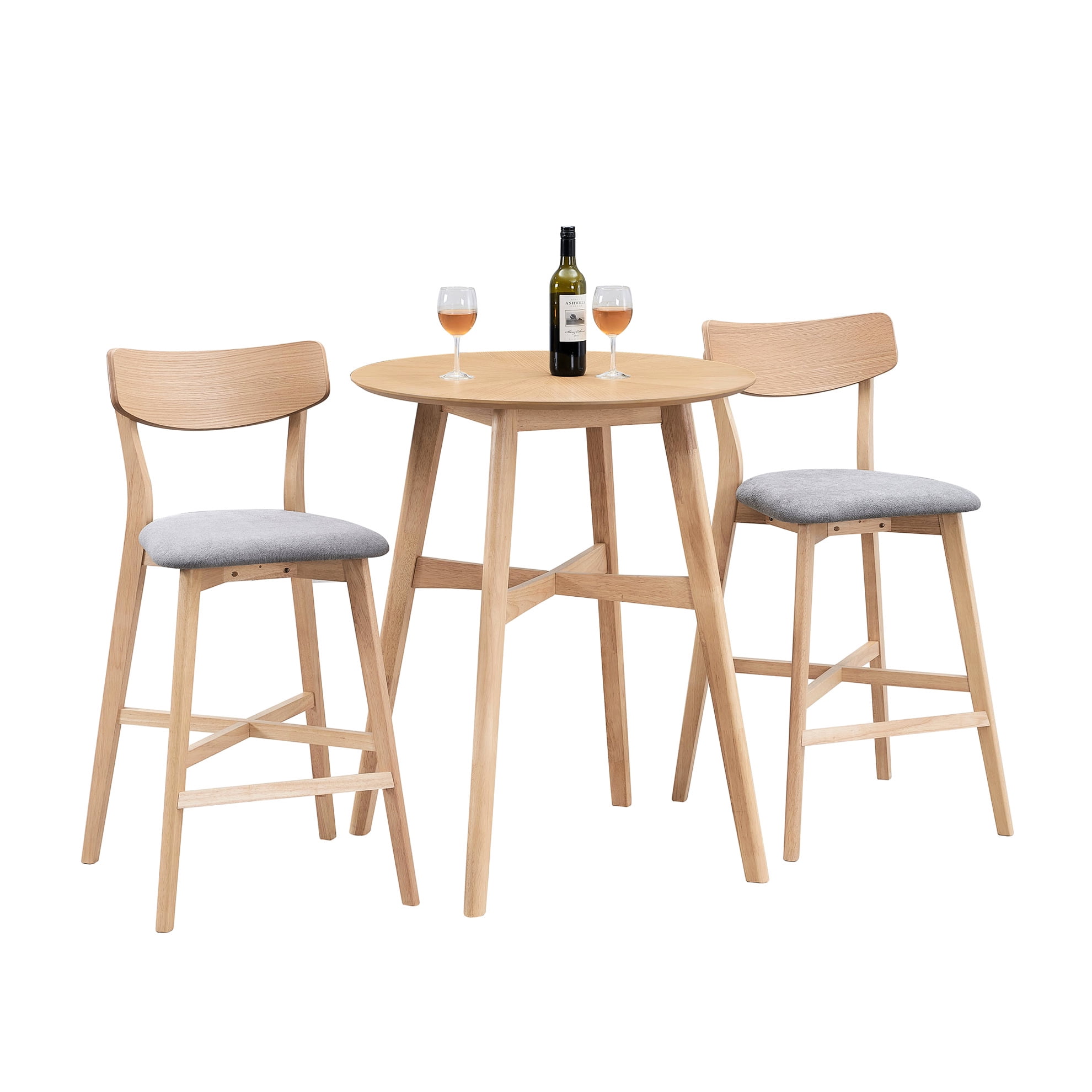 Modern Round Counter Height Pub Table , 3. For Kitchen, Cocktail Bar ...