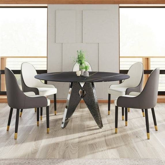 Modern Round Dining Table | For Dining Room Use | Sintered Stone ...
