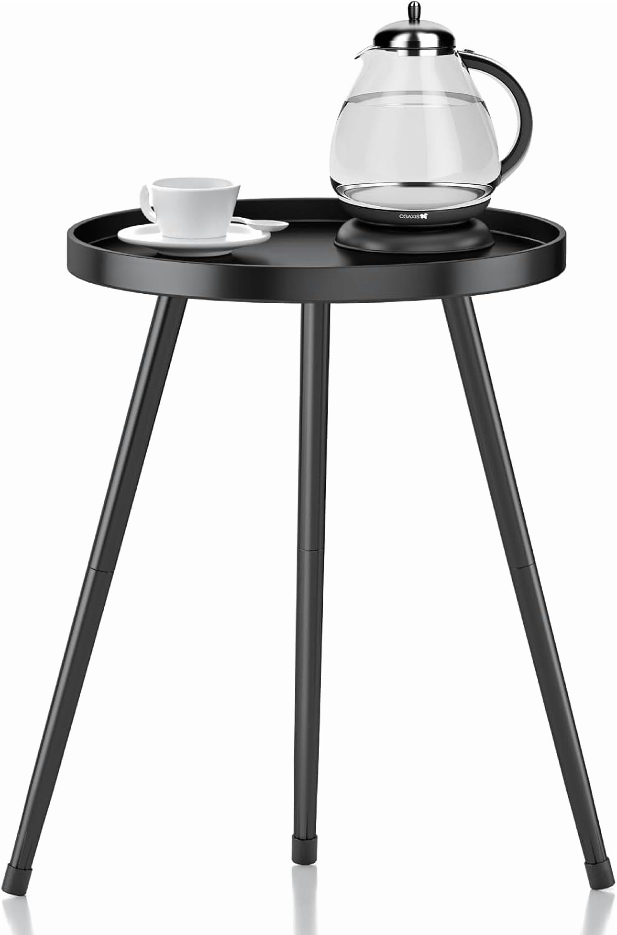 Modern Round End Table, Small Metal Side Table for Living Room Bedroom ...
