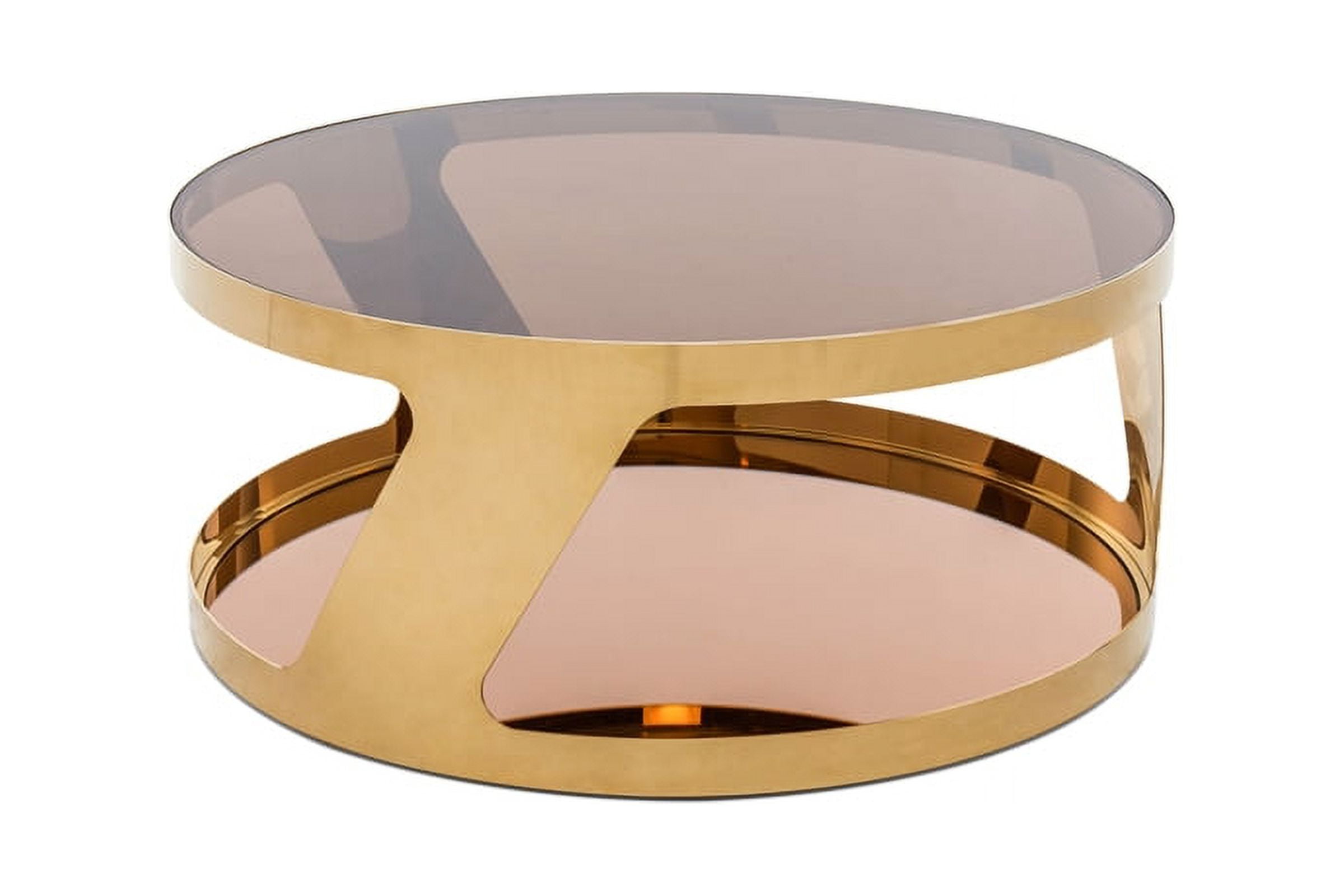 Modern Round Gold Coffee Table - Walmart.com