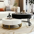 Modern Round Lift-Top Coffee Tables | Hydraulic Lifting for Effortless ...