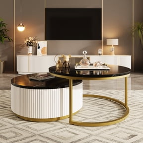 Gold Round Nesting Coffee Tables
