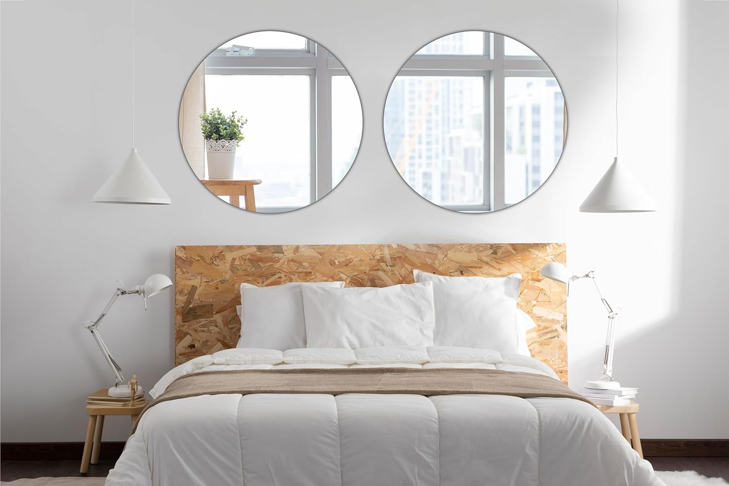 Modern Round Plexiglass Wall Mirrors - Handcrafted, Shatterproof, and ...