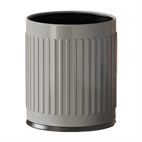 Modern Round Trash Can, Open Top Metal Trash Can, 10/14L Household ...