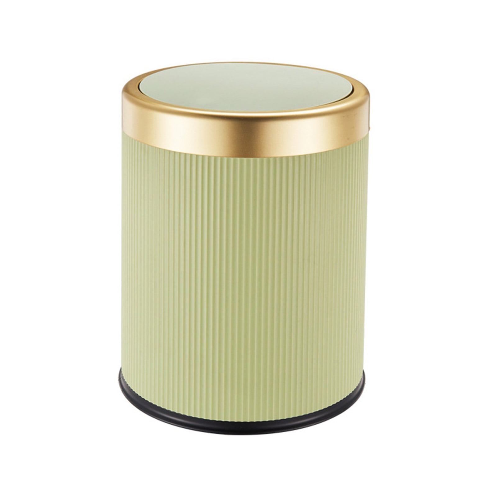 Modern Round Trash Receptacle Press Trash Can with Top Lid, Durability ...