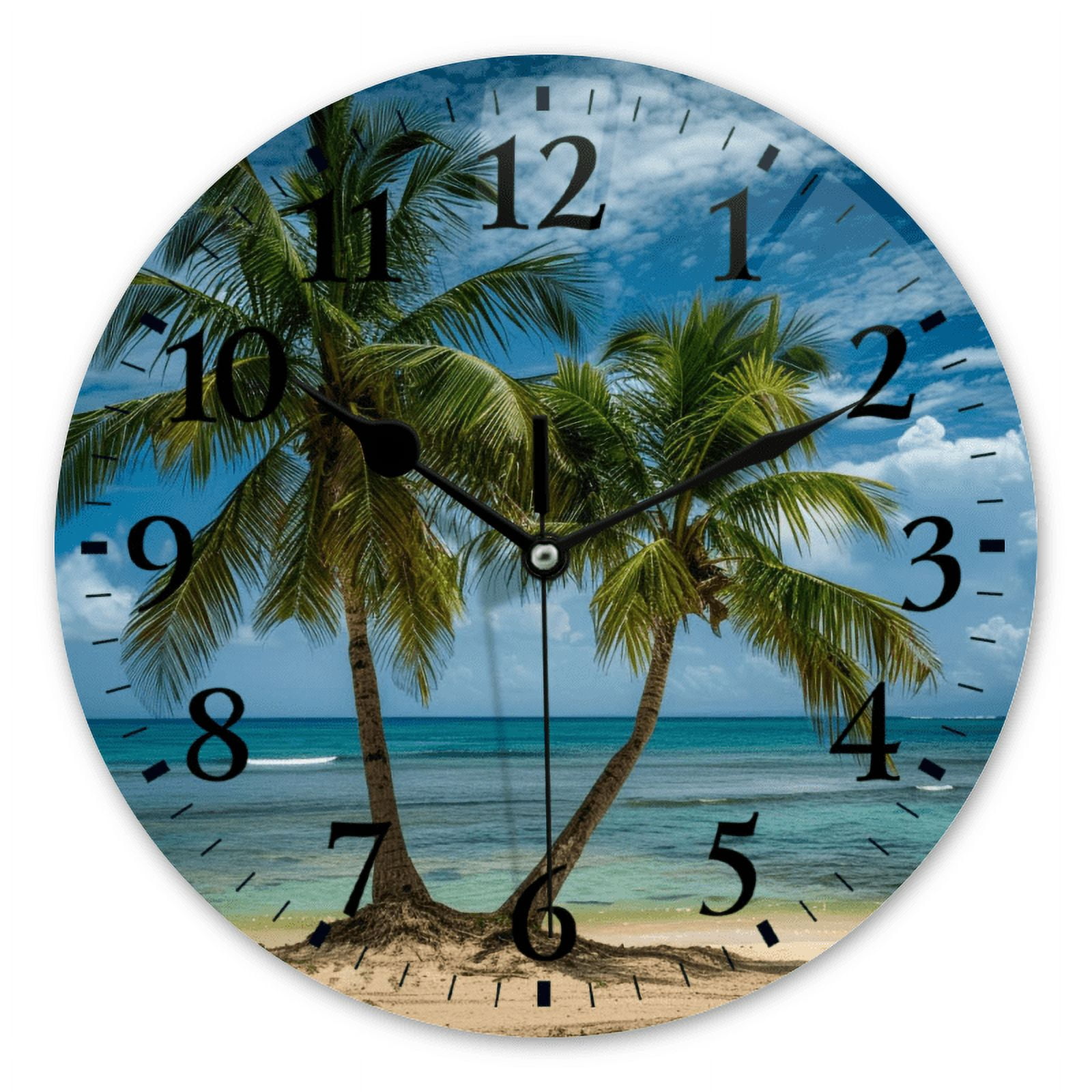 Modern Round Wall Clocks Non-Ticking Silent Clocks Battery Operated ...