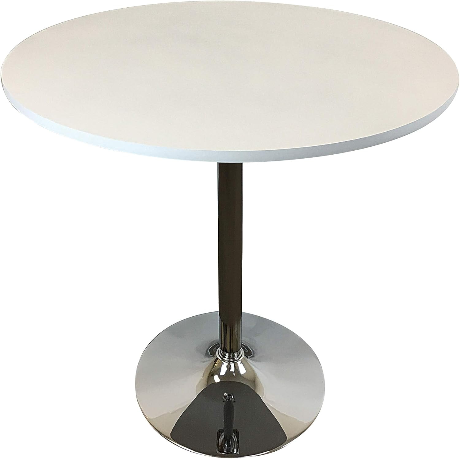 Neos Modern Furniture Round Wood Top Chrome Base Dining Table - Walmart.com