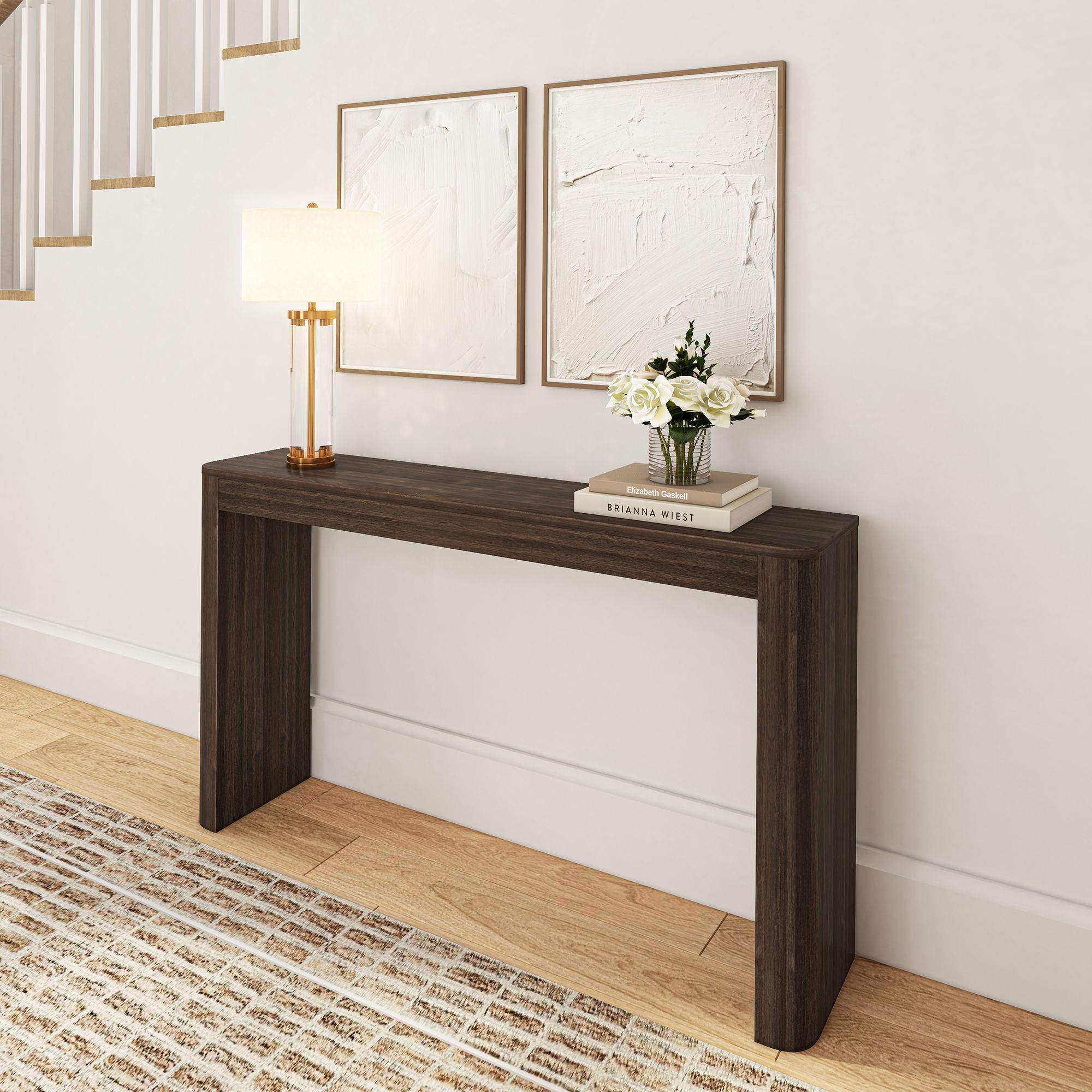 Derkkin Narrow Long Console Table with Mirrored Top, Gold - Walmart.com