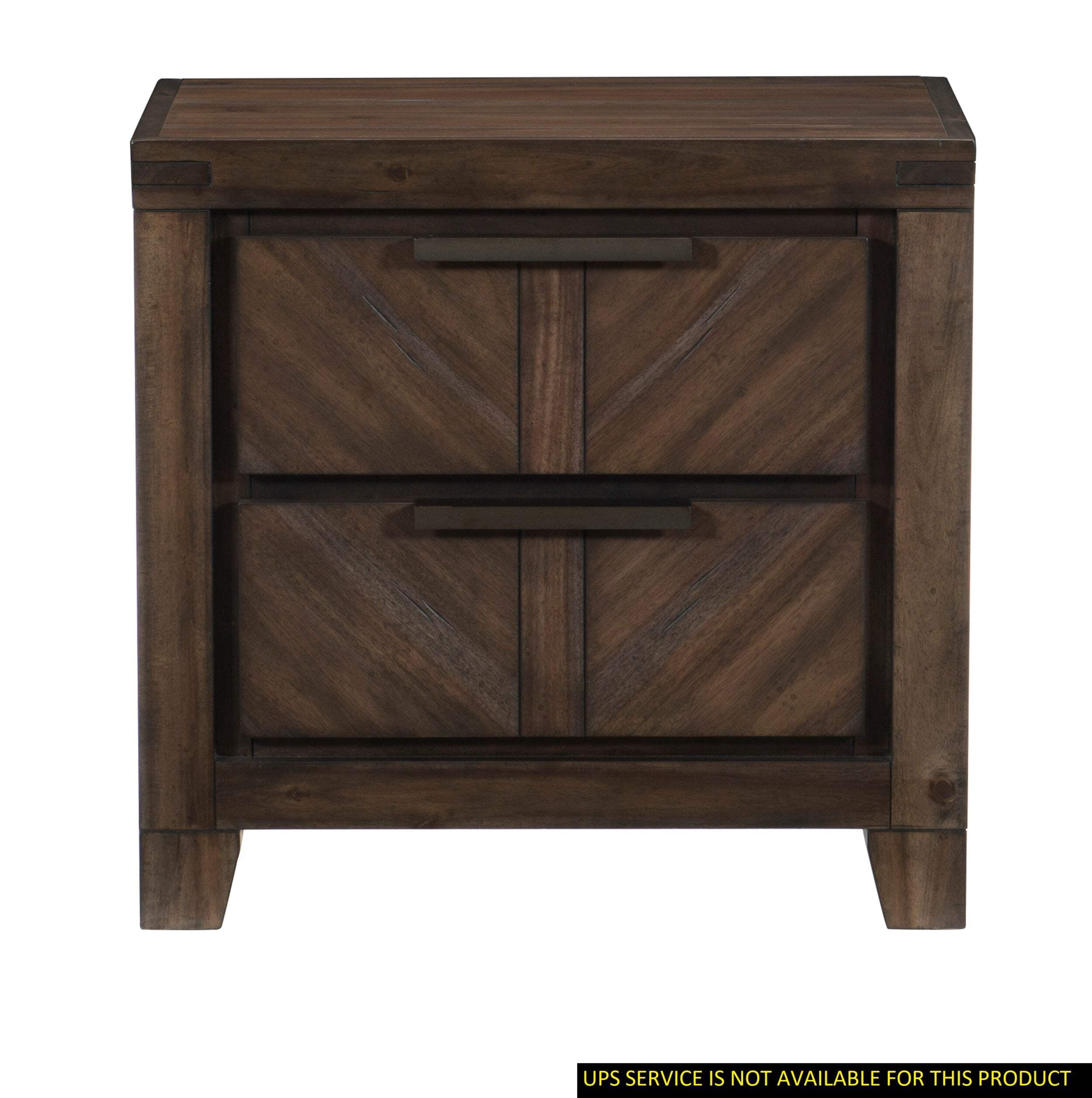 Modern Rustic Design 1Pc Wooden Nightstand Of Drawers Distressed ...