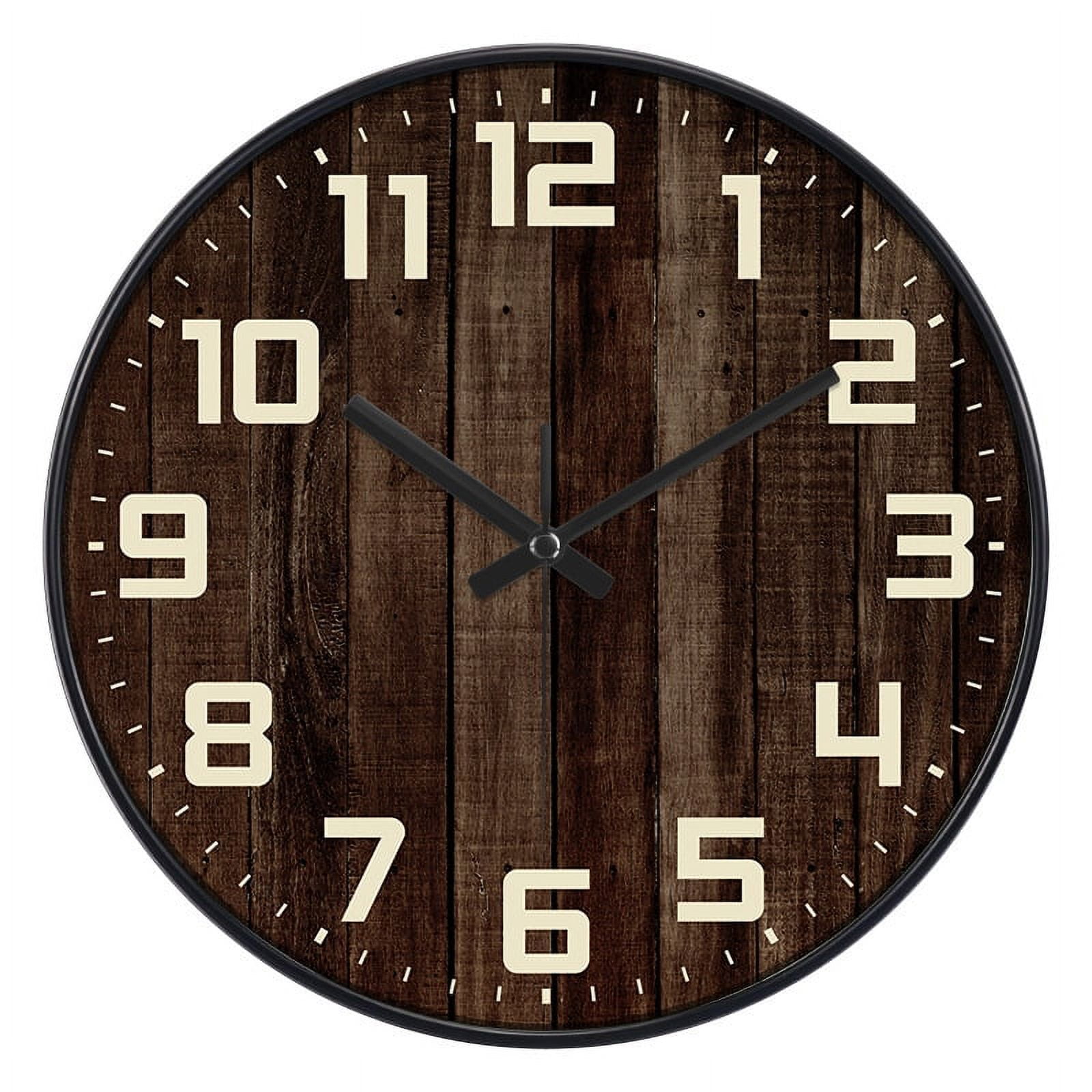 Modern Rustic Wood Farmhouse Wall Clock, Vintage Decorative Clocks for ...