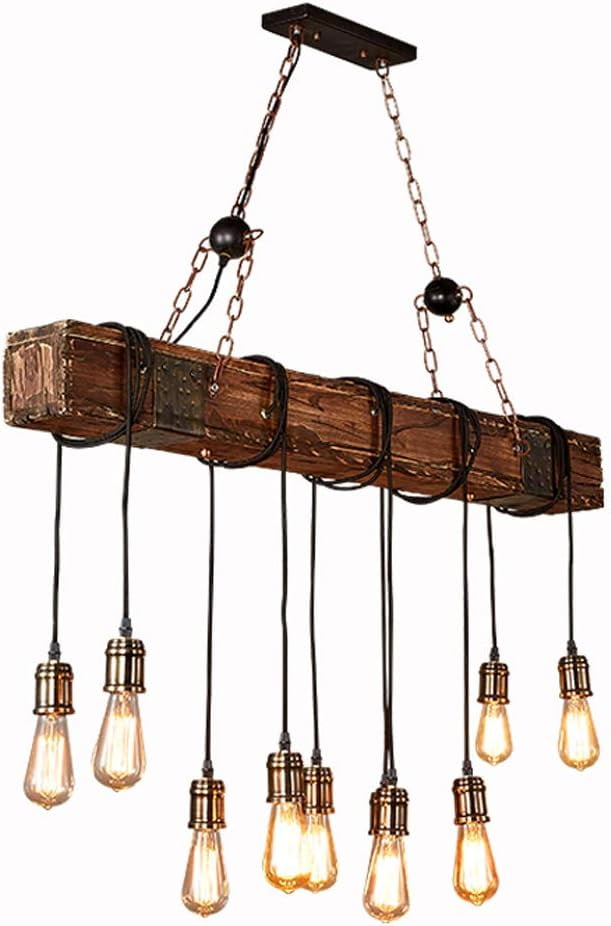 Modern Rustic Wood Pendant Light Chandelier Lighting, Farmhouse ...