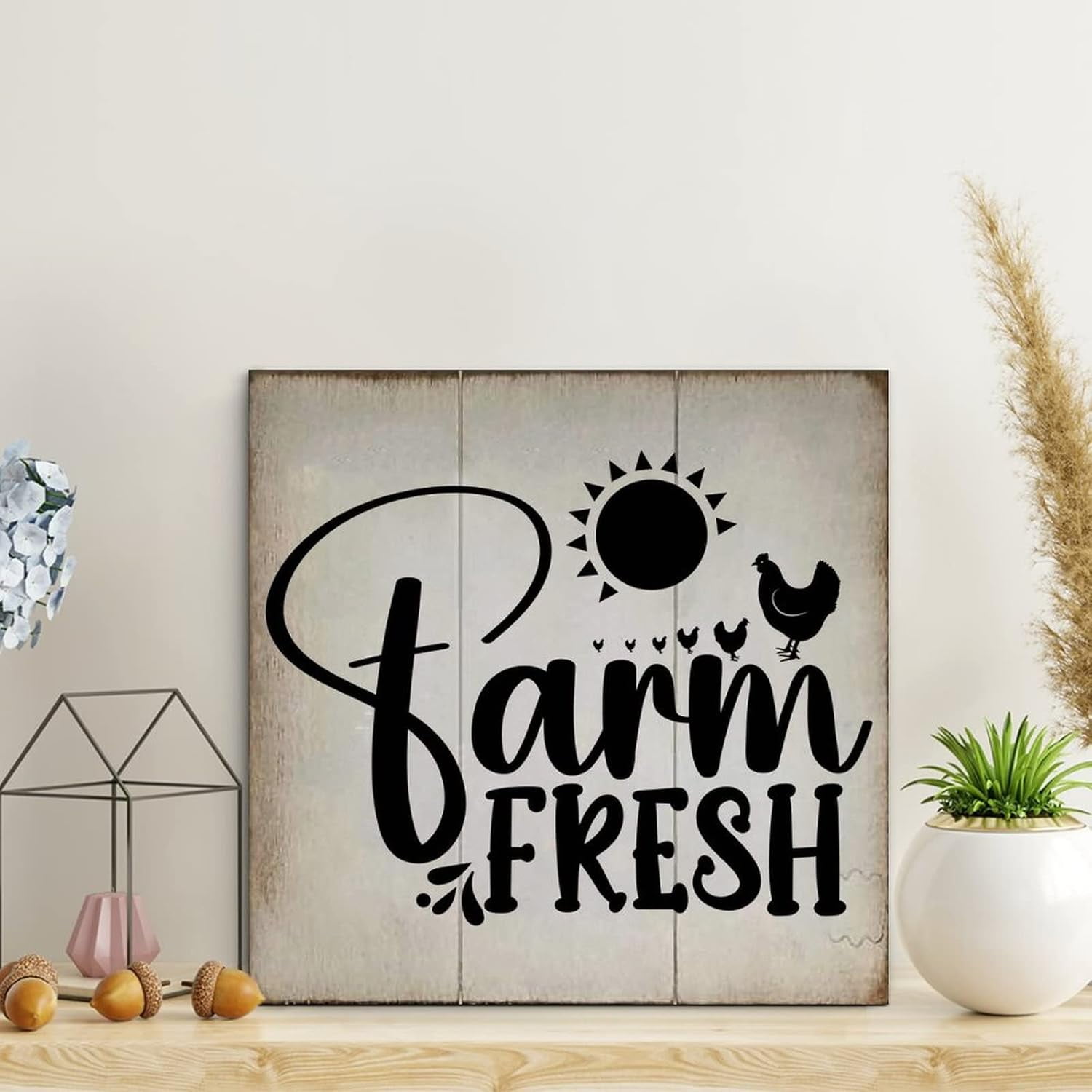 Modern Rustic Wooden Pallet Sign Farm Fresh Signs With Inspirational ...