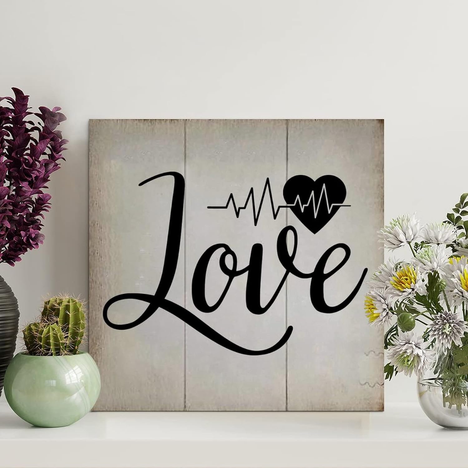 Modern Rustic Wooden Pallet Sign Love Wood Signs Family Wall Decor ...