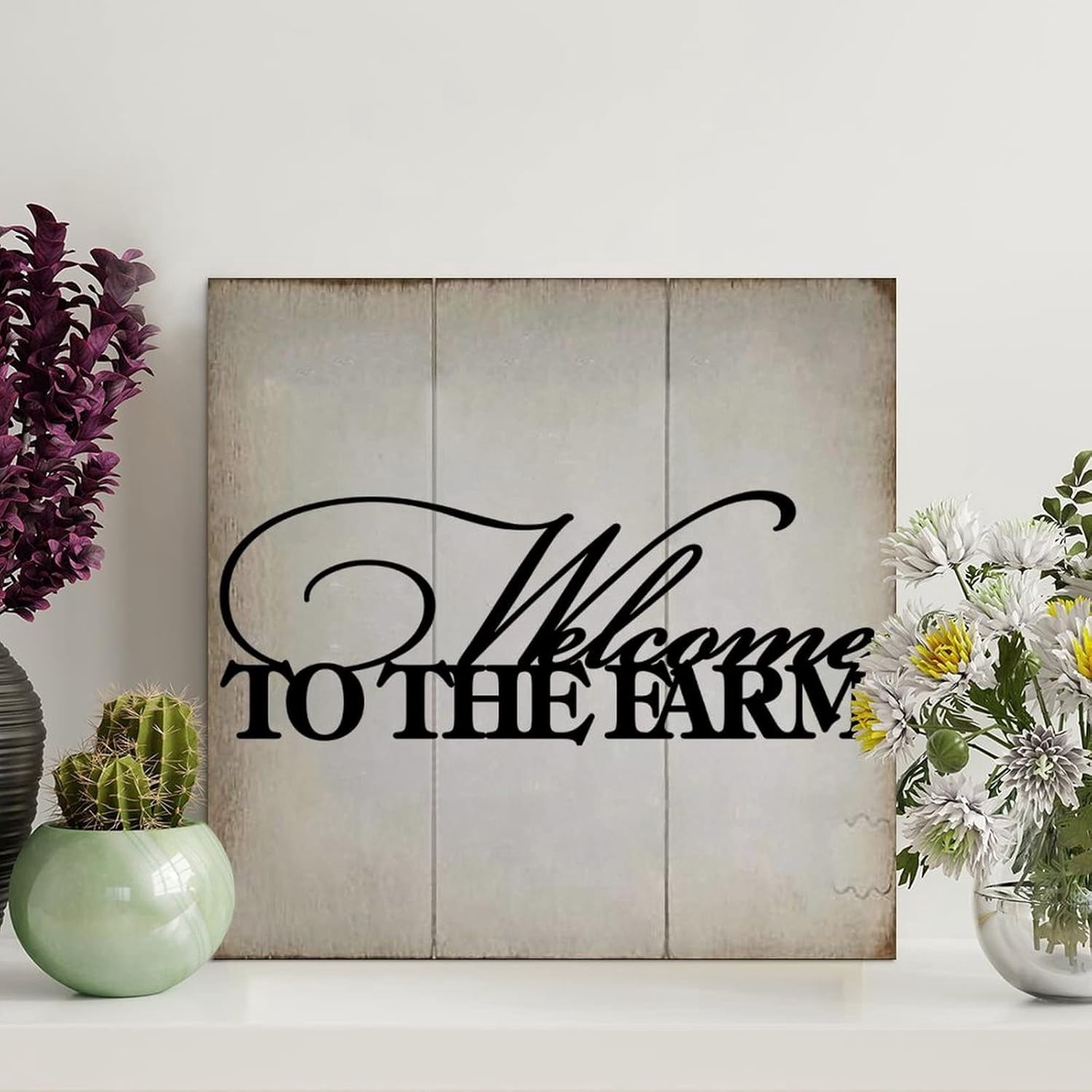 Modern Rustic Wooden Pallet Sign Welcome To The Farm Wood Signs With ...