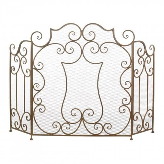 Modern Scroll Fireplace Screen, Blue - Walmart.com