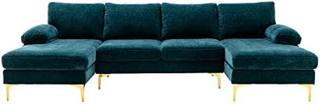 Modern Sectional Sofa with Double Chaise Large Convertible Couches ...
