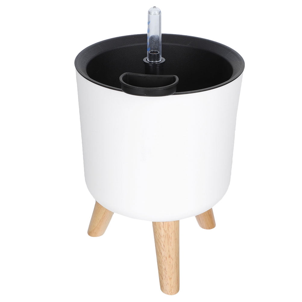 Self Watering Planters with Water Level Indicator White Plastic Plant ...