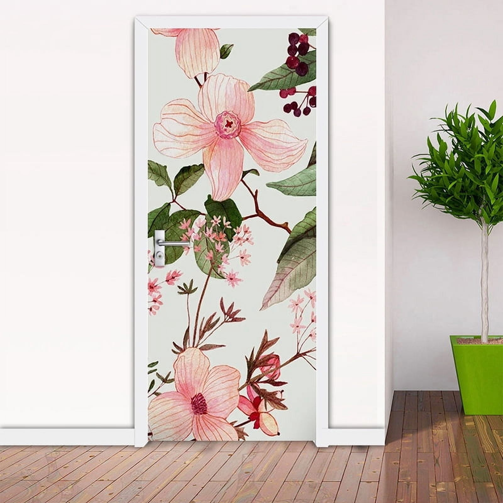Modern Self-adhesive Door Sticker For Living Room Bedroom Waterproof ...