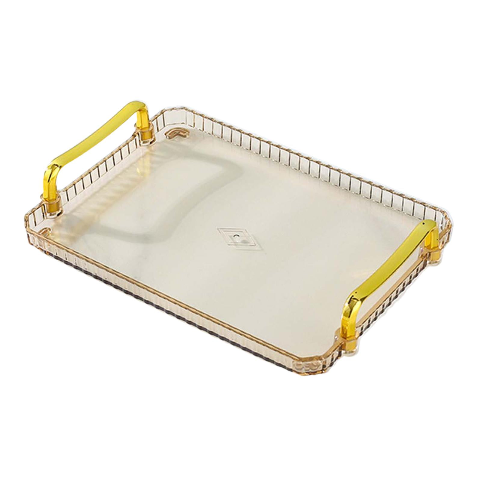 Modern Serving Tray Double Handle Desktop Makeup Dish Perfume Organizer ...