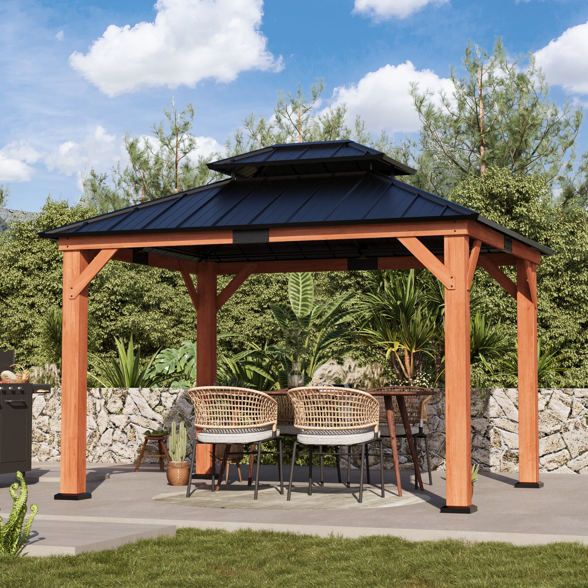 Walmart Cyber Monday Deals 2025 - Modern Shade 10'x12' Cedar Wood ...