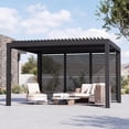 Modern Shade 12ft Modular Privacy Screen, Galvanized Steel Panel for ...