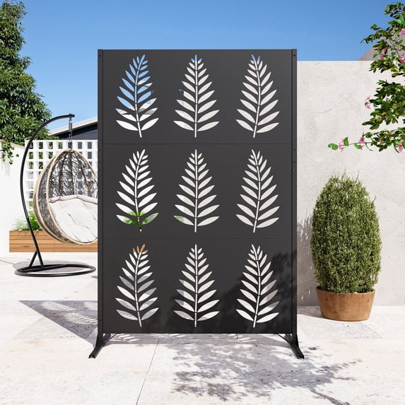 Modern Shade 4x6 FT Artistic Metal Privacy Screen - Tropic Rows ...
