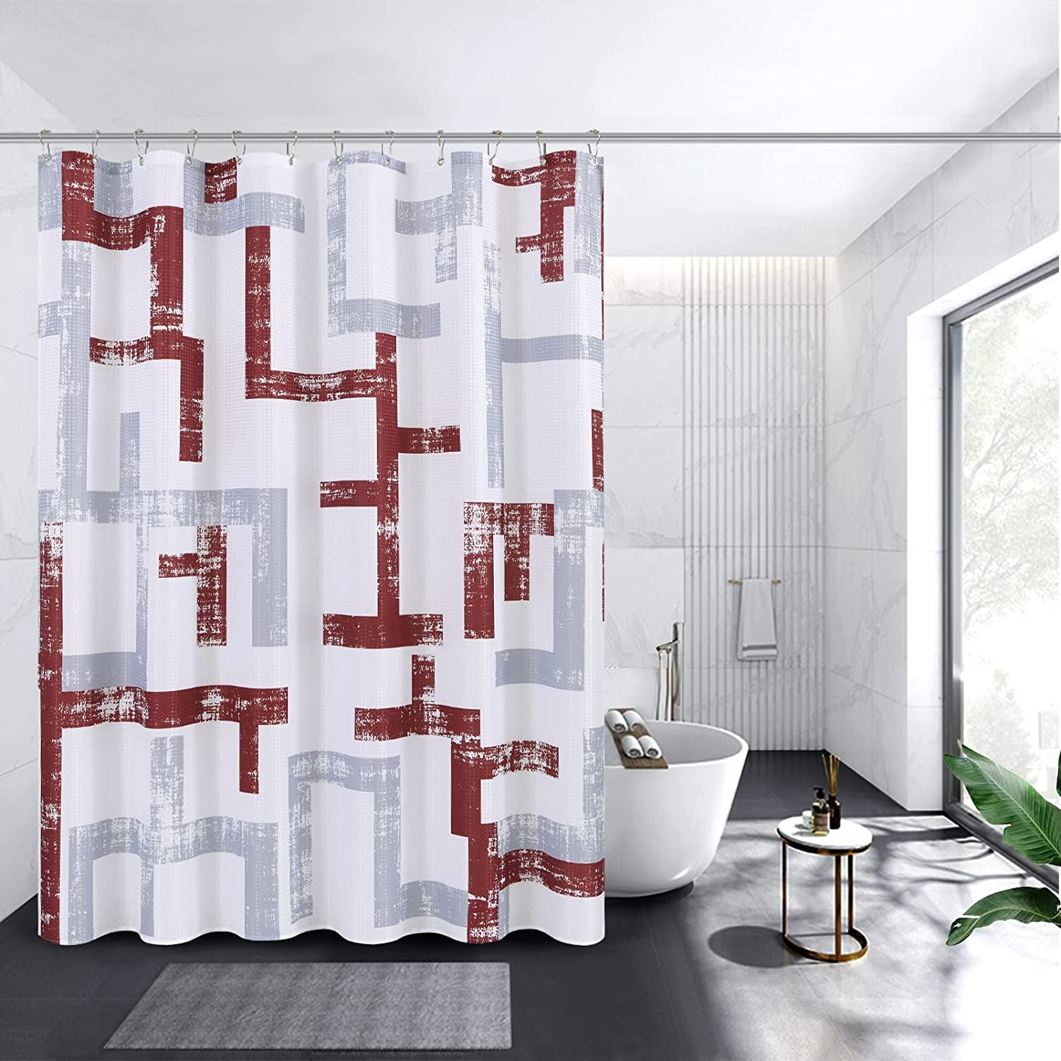 Modern Shower Curtain, Polyester Bath Shower Curtains for Bathroom ...