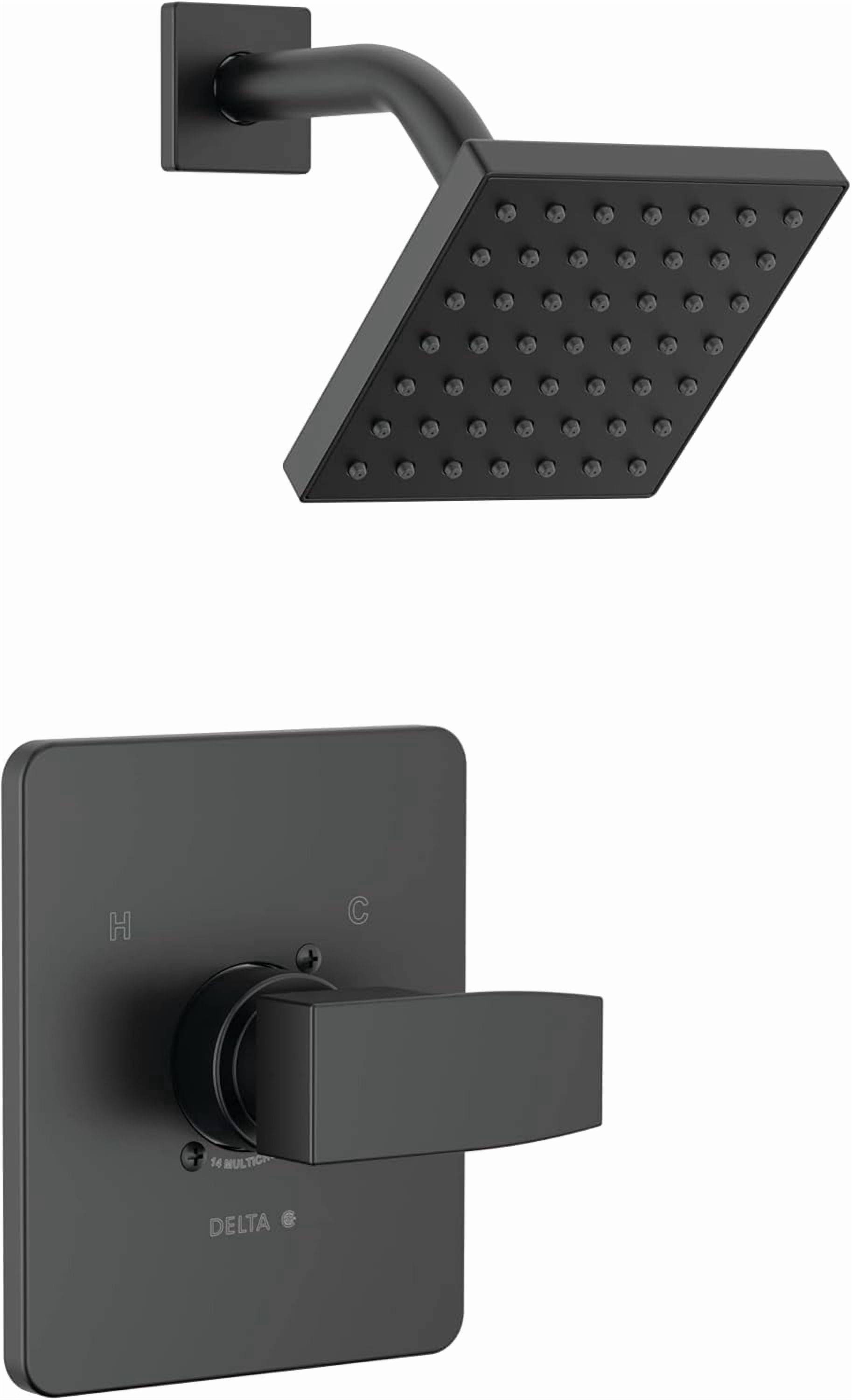 Modern Shower Faucet Set Matte Shower Head and Handle Set Valve Trim ...