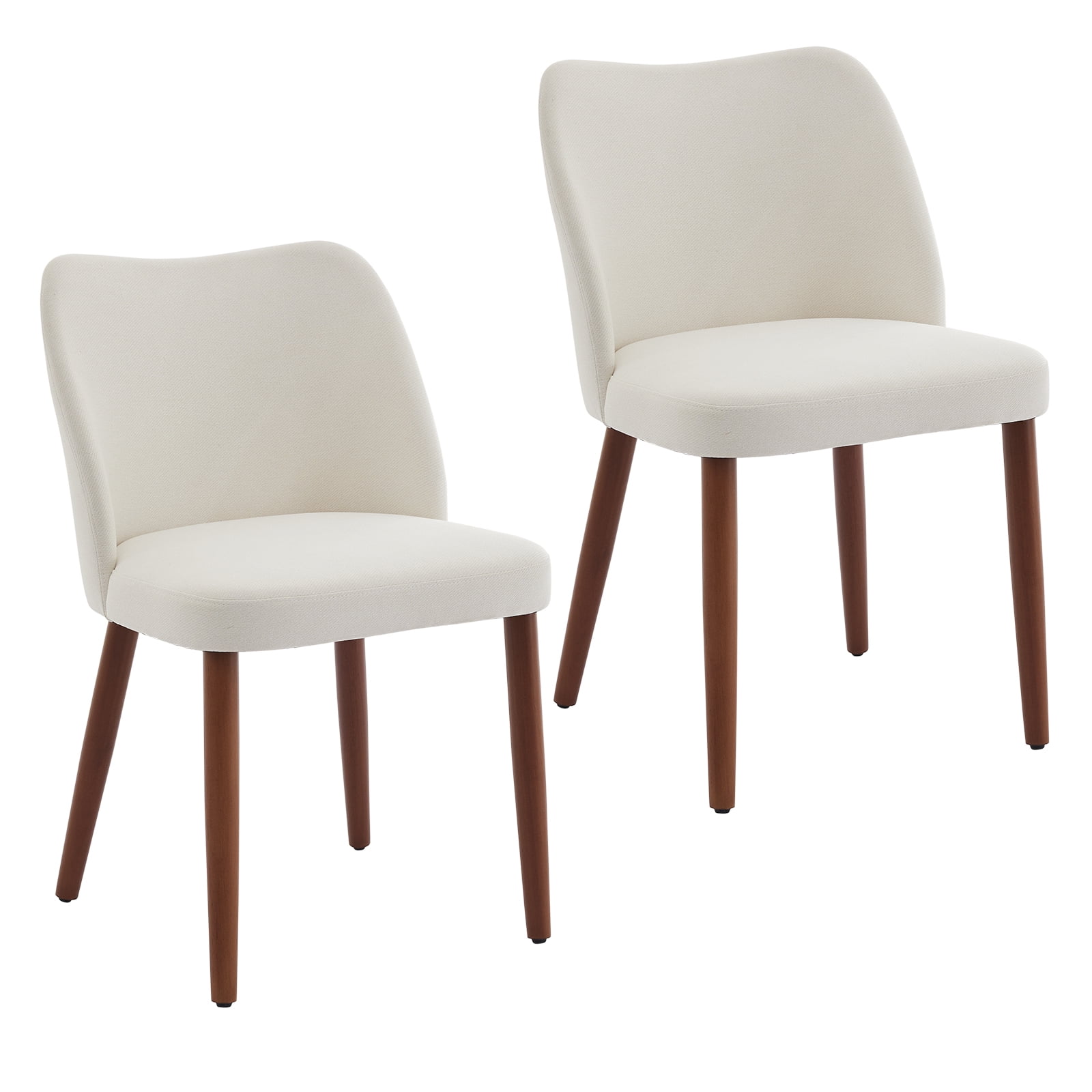 Modern Side Dining Chairs Set of 2 – Upholstered Wingback with Padded ...