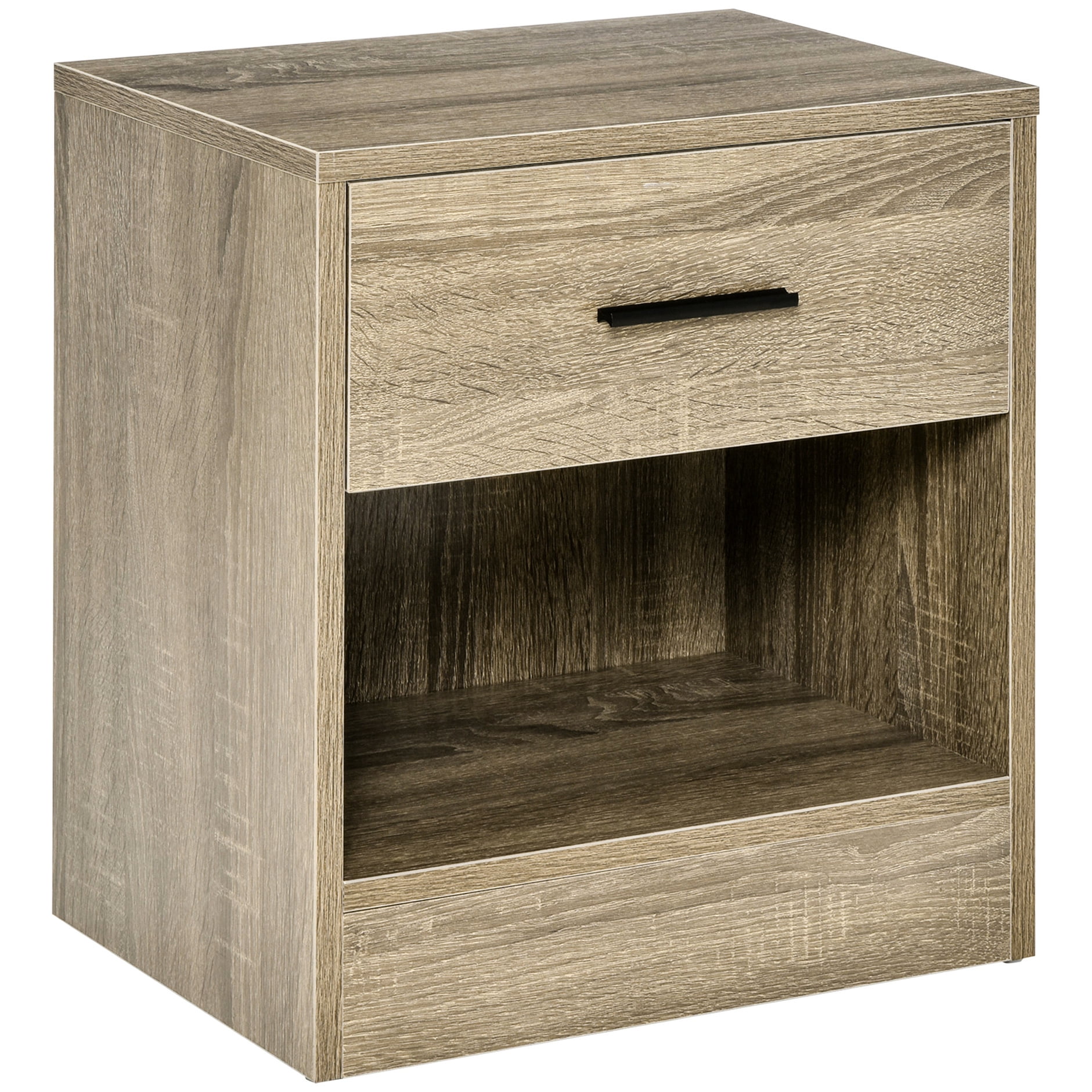 Modern Side Table with Shelf+Drawer Design"-"Bedroom Organization Task ...