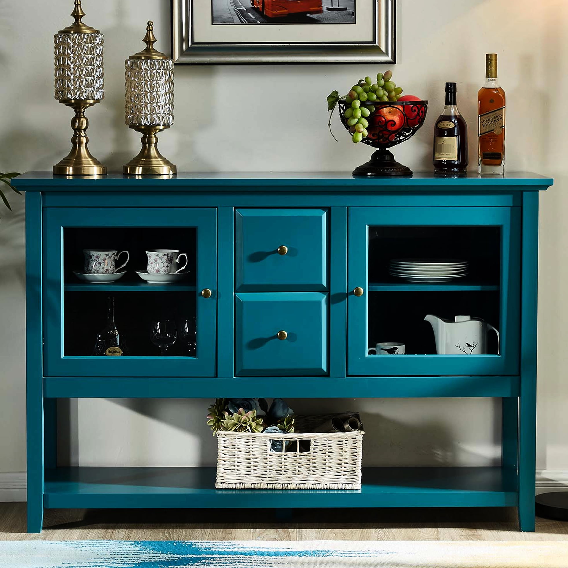 Modern Sideboard Buffet Cabinet With Adjustable Shelves & 2 Doors ...