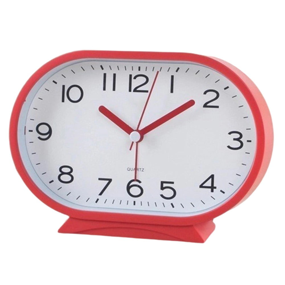 Modern Silent Sweep Second Alarm Clock for Students Large Display Desk ...