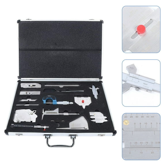 Modern Silver Welding Gauge Tool Kit, Weld Gauge Set, Stainless Steel ...