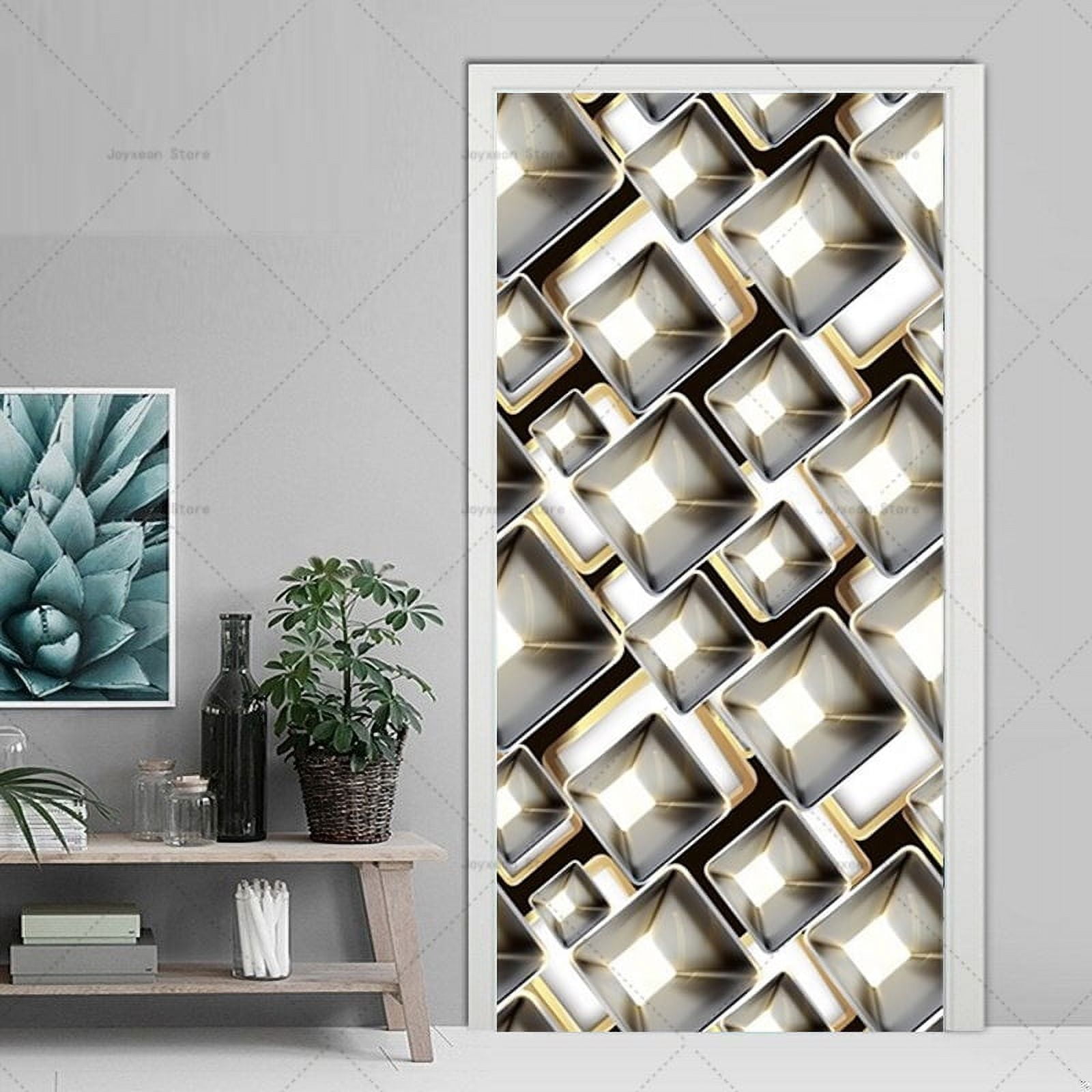 Modern Simple 3D Geometric Three-dimensional Door Sticker New House ...